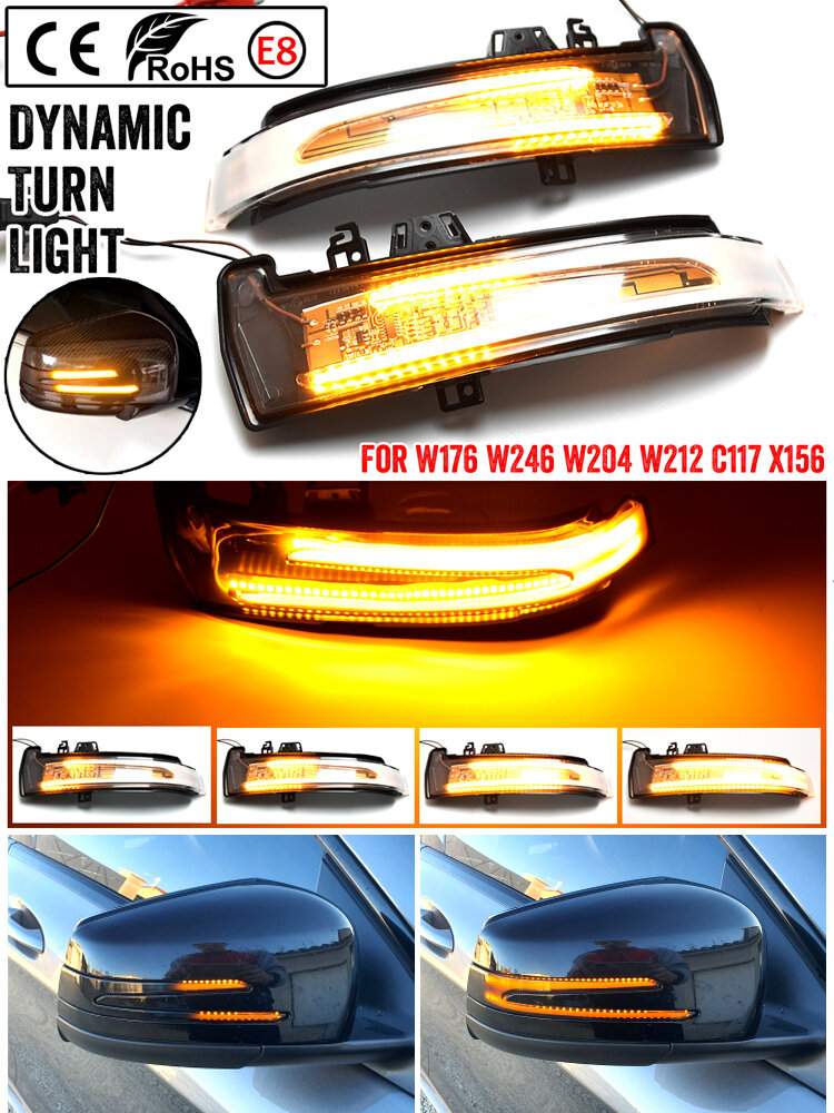Фары автомобильные, Указатель поворота, 2 шт, арт. Динамические поворотники подходят для мерседес-бенц w204