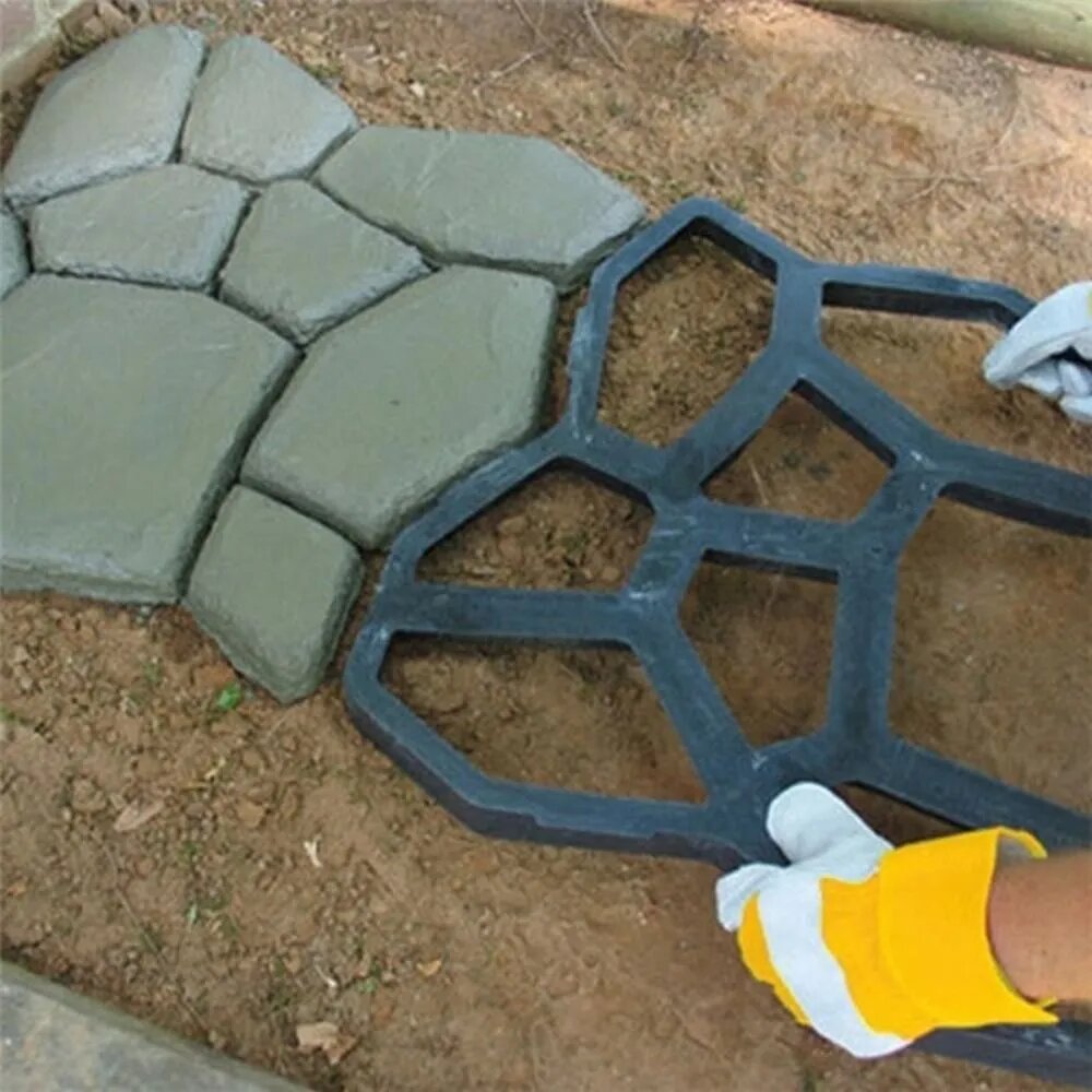 Форма для отливки садовых дорожек ABS пластик 35*35*3.6см Черный