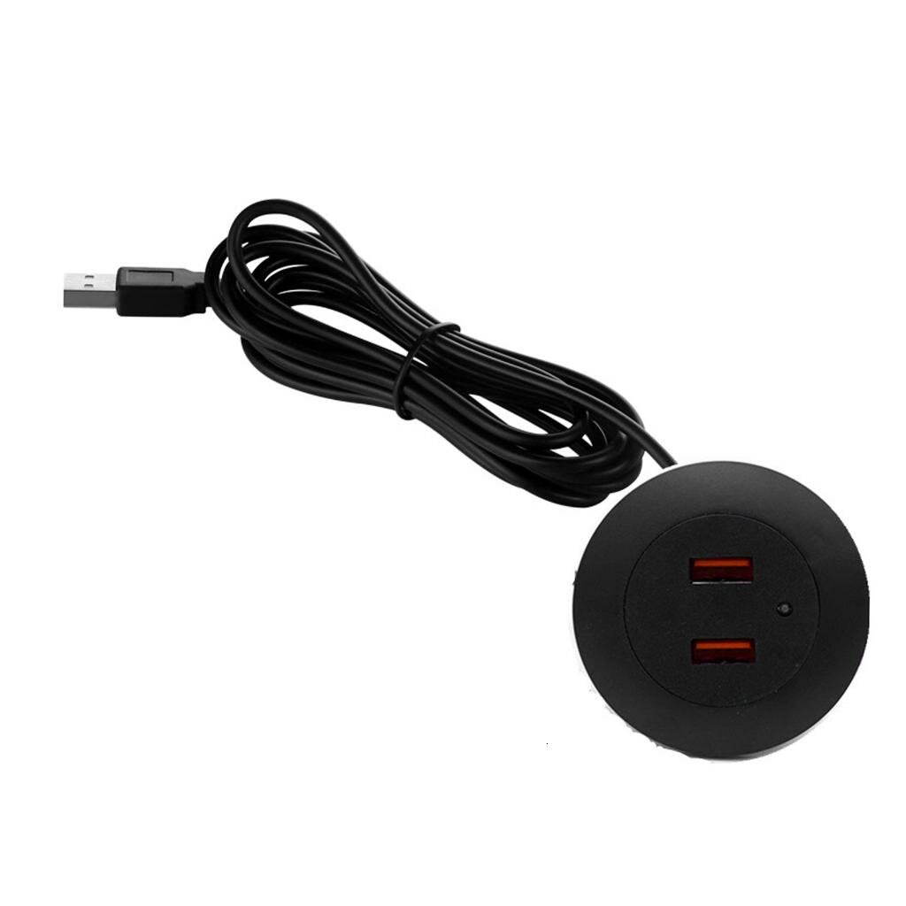 Встраиваемый USB-порт для стола, Черный