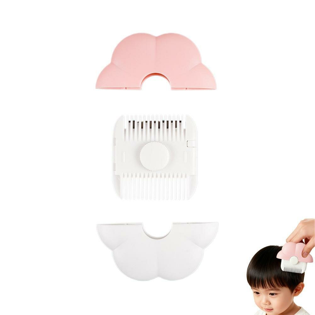 Портативная расческа-триммер 2-в-1 для детей и девочек, безопасная, для стрижки челки и кончиков волос