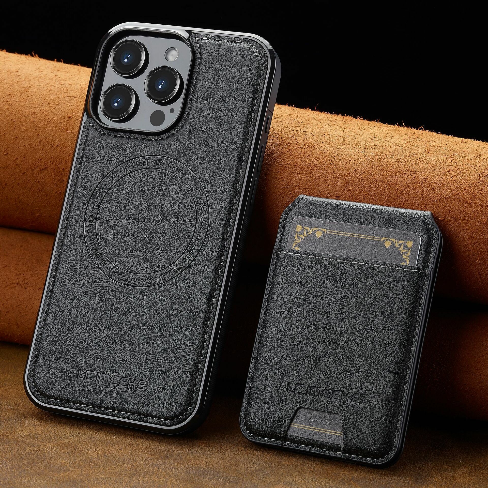 Чехол с магнитным держателем для карт, совместимый с iPhone 16 Pro, защитный чехол для iPhone 15 Plus, чехол для iPhone 14 Max, разделенный чехол для iPhone 17