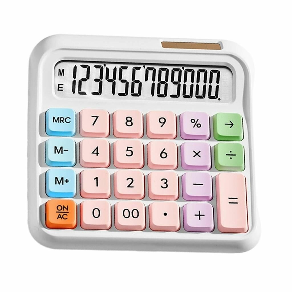 12-разрядный гибкий солнечный калькулятор, Белый