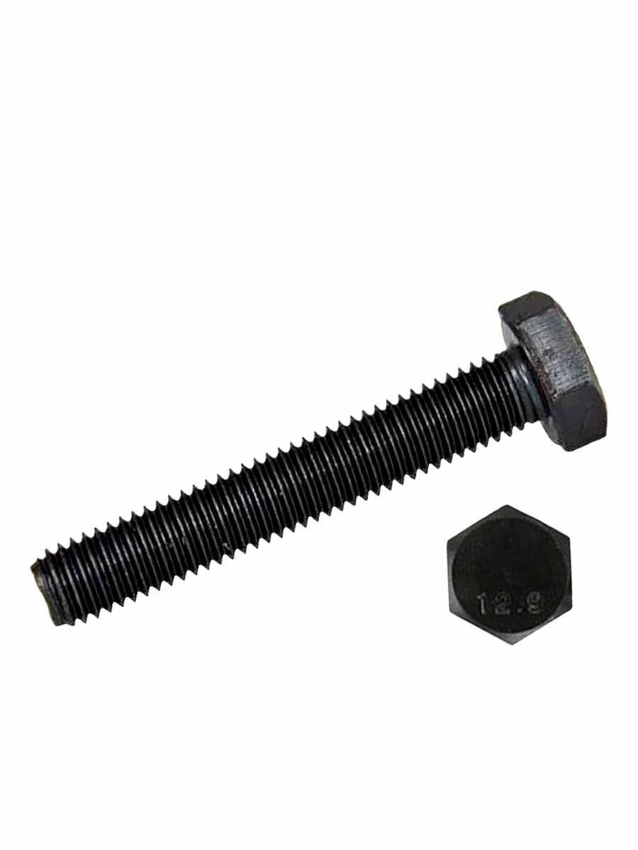 Болт 23 Болта М8x70 мм, DIN933, высокопрочный класс прочности 12.9 черный, 10 шт. УТ000003762