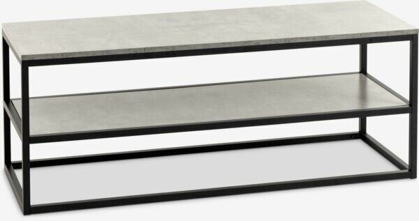 Тумба под телевизор Jysk Dokkedal Ш120 x В46 x Г40 см 1 полка цвет бетон/черный 1 шт.