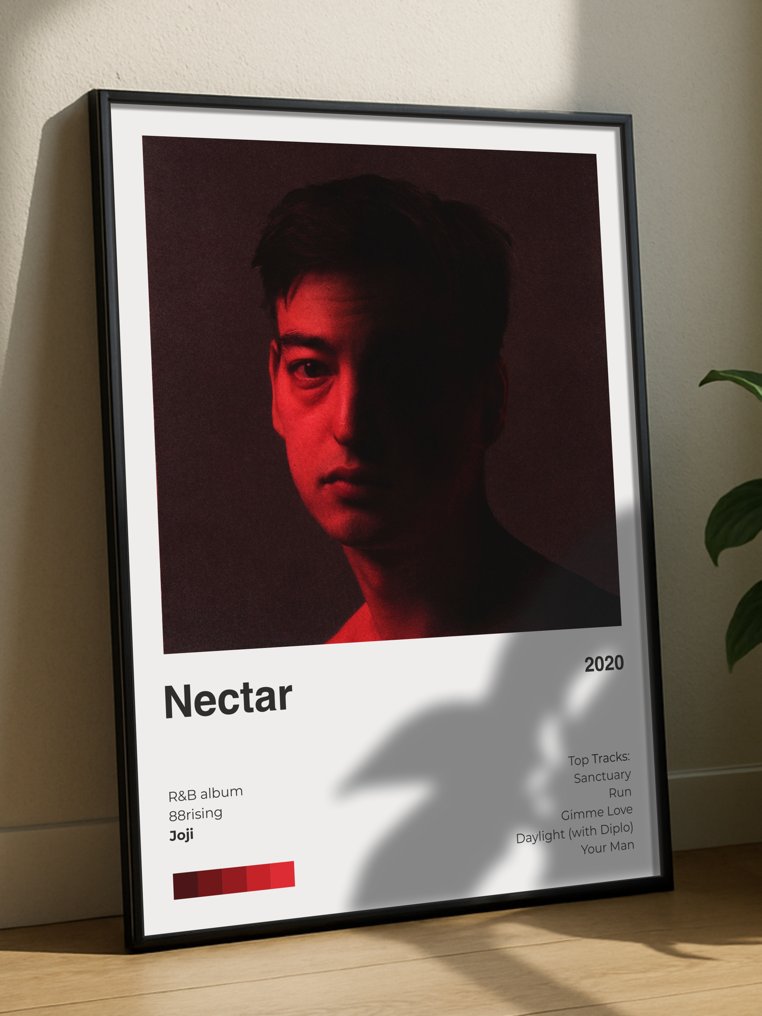 Постер плакат "Nectar" А4, музыкальный альбом, Joji, интерьерный, без рамы, плотная фотобумага 21x30 см.