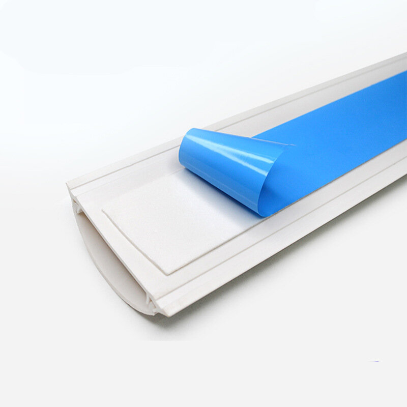 Утолщенный ПВХ самоклеящийся кабельный канал, открытый, дугообразный пластиковый канал для проводов, противонапорный напольный канал, полукруглый канал №5