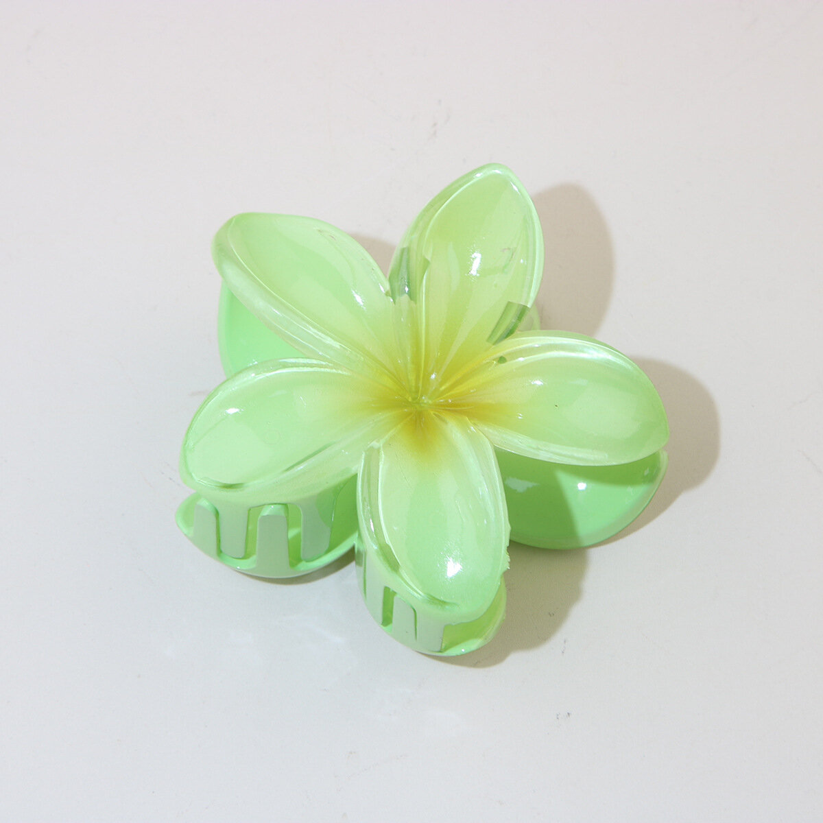 Европейская и американская кросс-бордерная цветная заколка для волос с плюмерией, цветочная зажимная заколка, винтажная элегантная полузажимная заколка для женщин, заколка для затылка в виде акулы