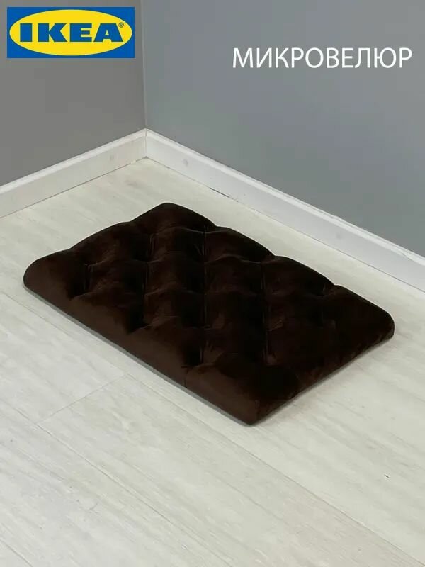 Пуф, Микровелюр, 59х38х6 см