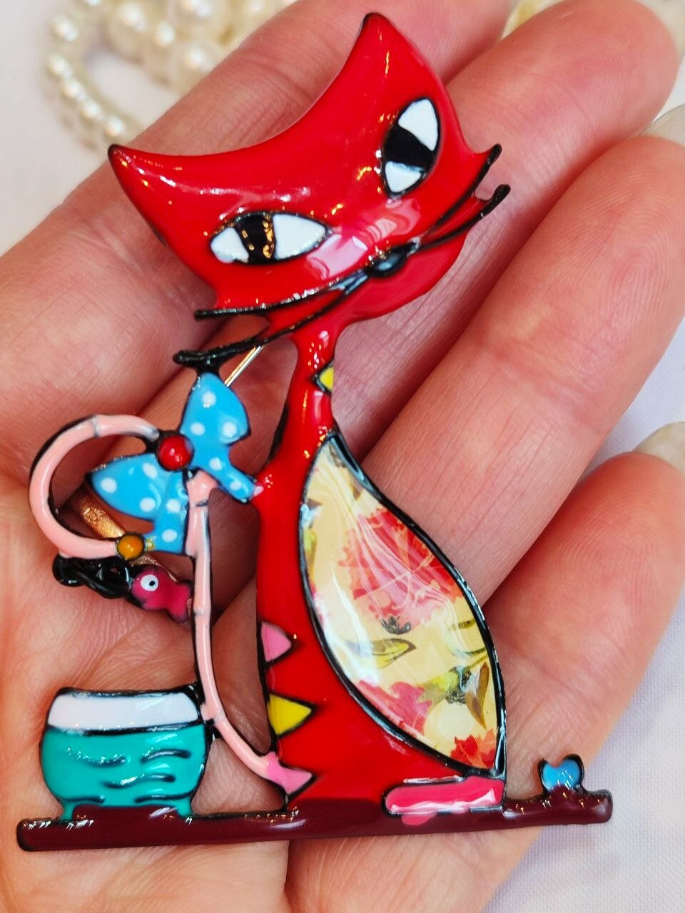 Брошь, эмаль