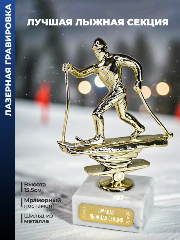 Статуэтка Лыжный Кросс "Лучшая Лыжная секция"