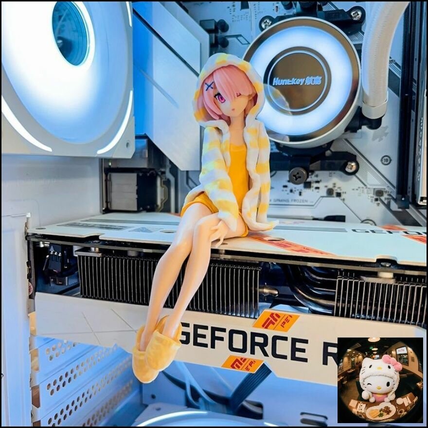 Аниме фигурка Юкино Юкиношита на видеокарту, в коробке, 14 см