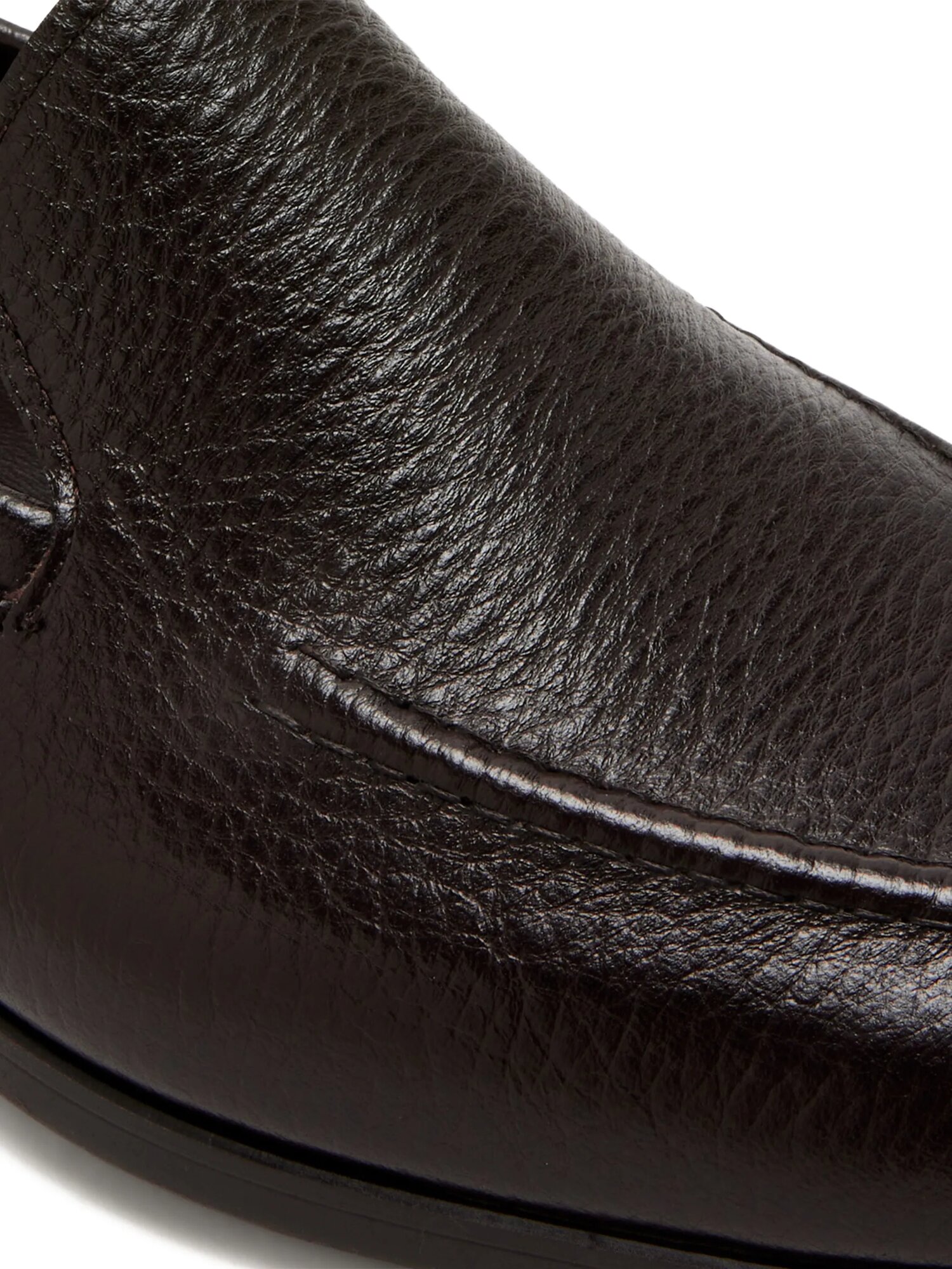 Лоферы MAGNANNI Topstitched leather loafers, размер 41.5, brown — фото 1