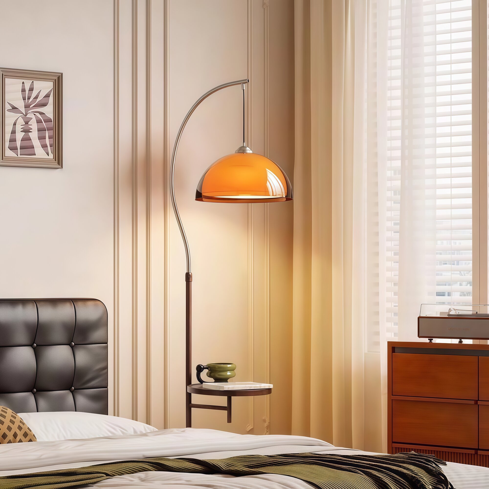 Торшер "Французская пастораль", E27, три цвета освещения, подъёмный, 5-10 м²