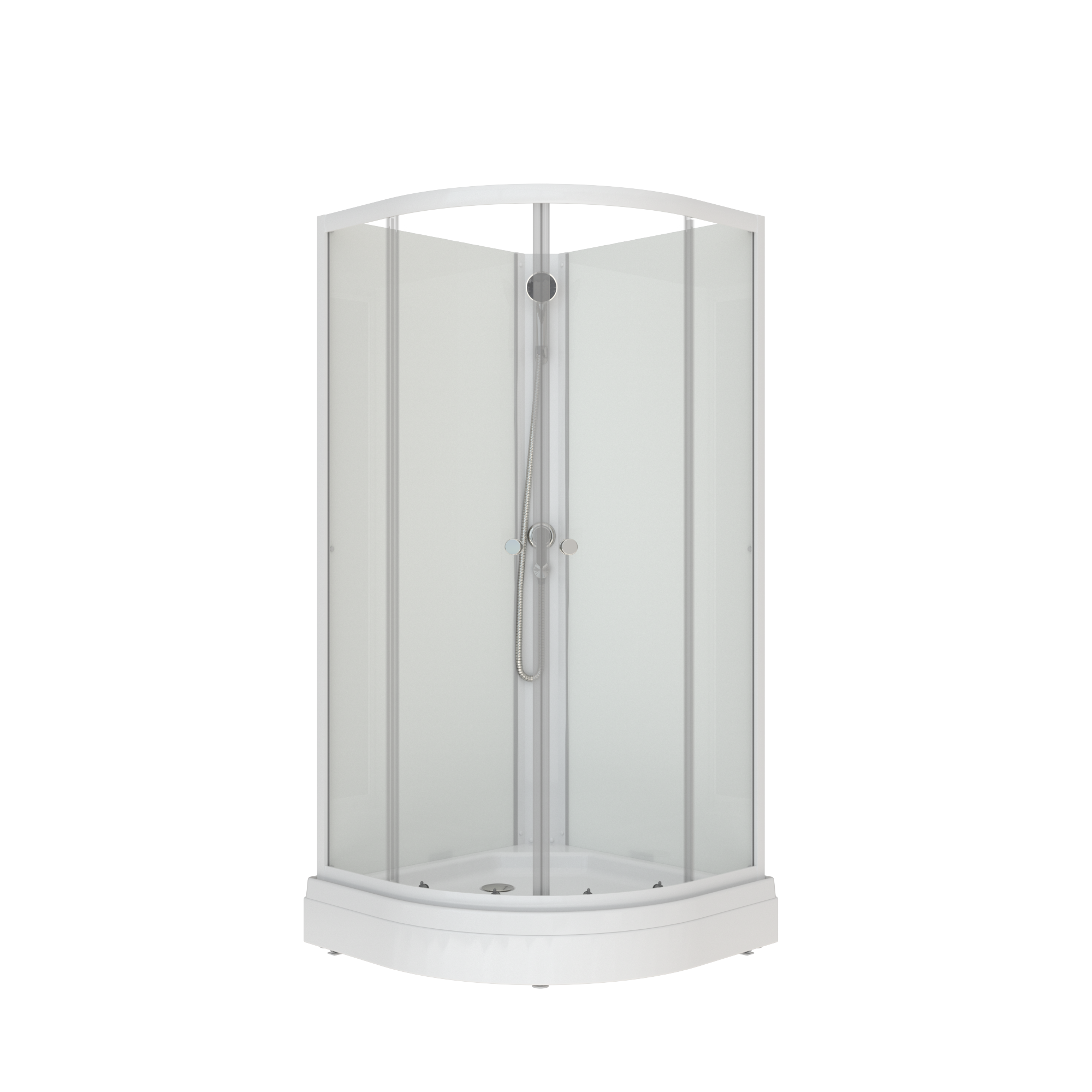 Душевая Кабина Triton Экстра 88х88 А Без крыши, низкий поддон, поддон1/4круга, стекла прозрачные, (ДН4), сифон