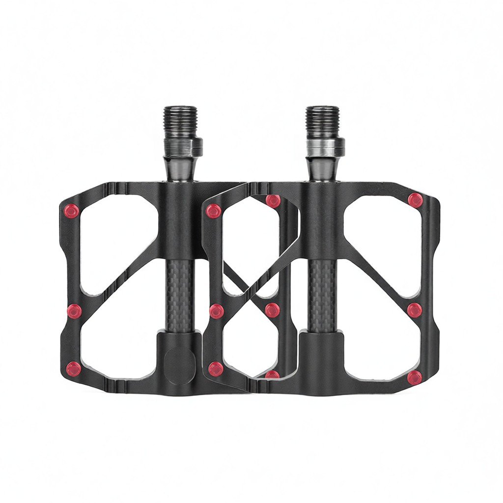 PEDALI для велосипеда MTB И дорожного, противоскользные, легкие, модели pd-m86 (горный) / pd-r87 (дорожной) (выбор), материал: тело из алюминиевого сплава + подшипник из углеводного волока, цвета: черный, красный, серый (выбор), ВЕС товара: 245Г