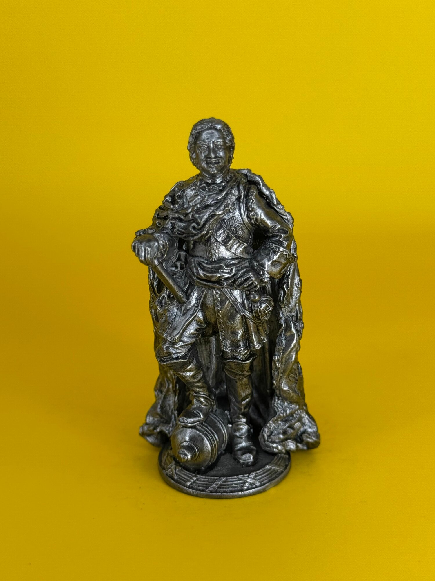 Коллекционный оловянный солдатик фигурка Россия. Петр I Начало 19 века