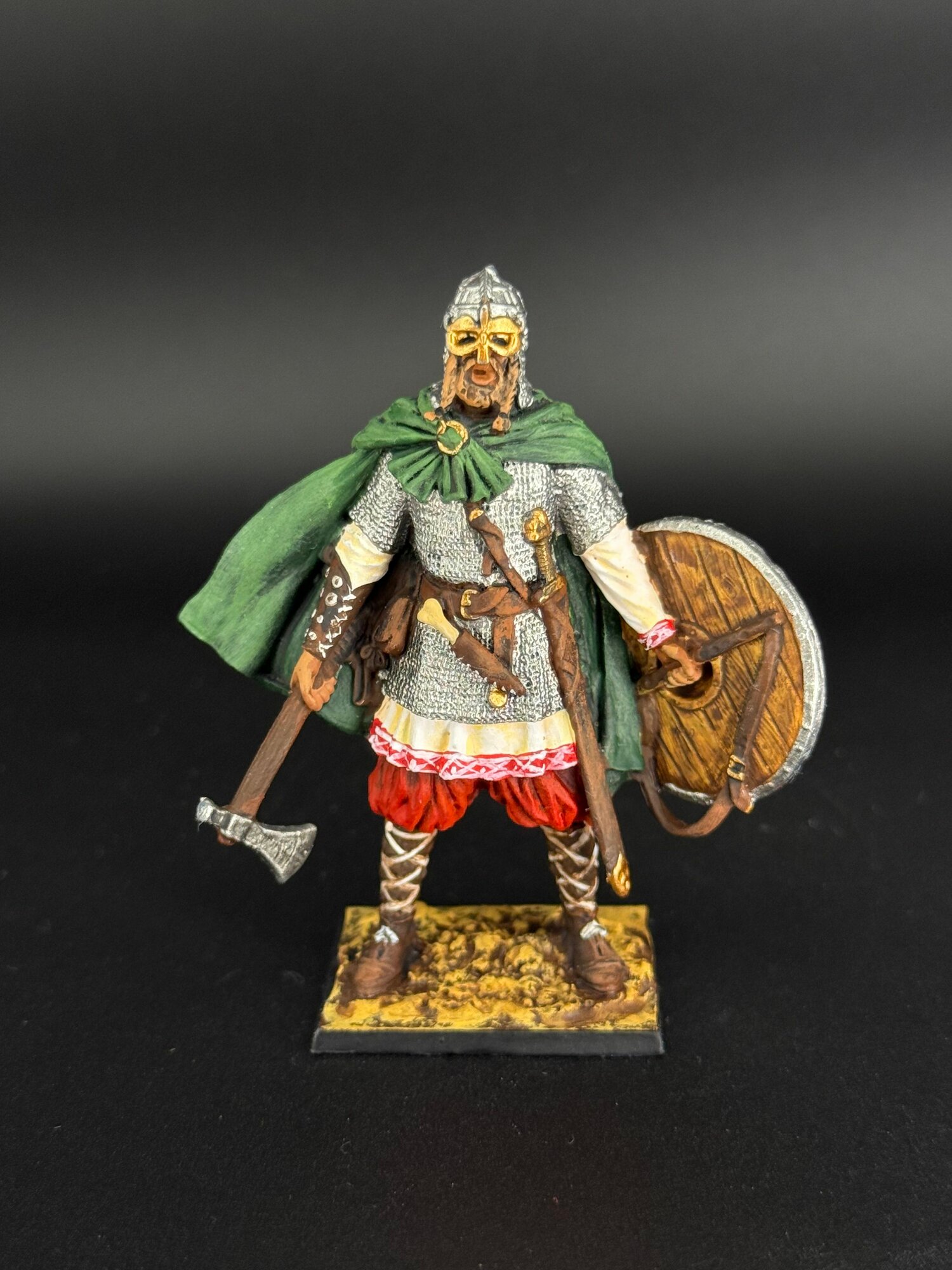Коллекционный оловянный солдатик Викинг, 9-10 вв. 6 см масштаб 1:32 ручная роспись