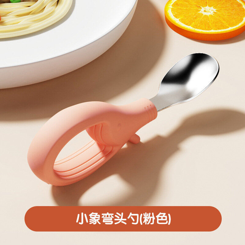 Трансграничная детская ложка, обучающая ести, обучающая дополнительную еду, независимый набор детской посуды для