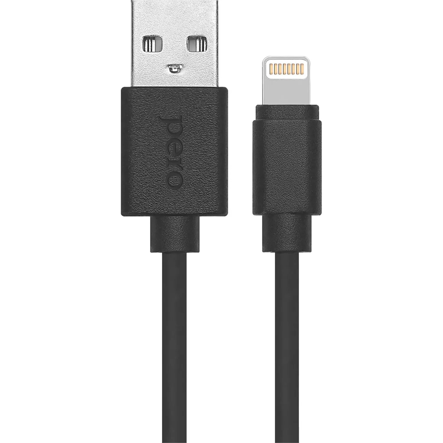 Кабель PERO, DC-03, 8-pin Lightning, 2.4А, 1м, черный