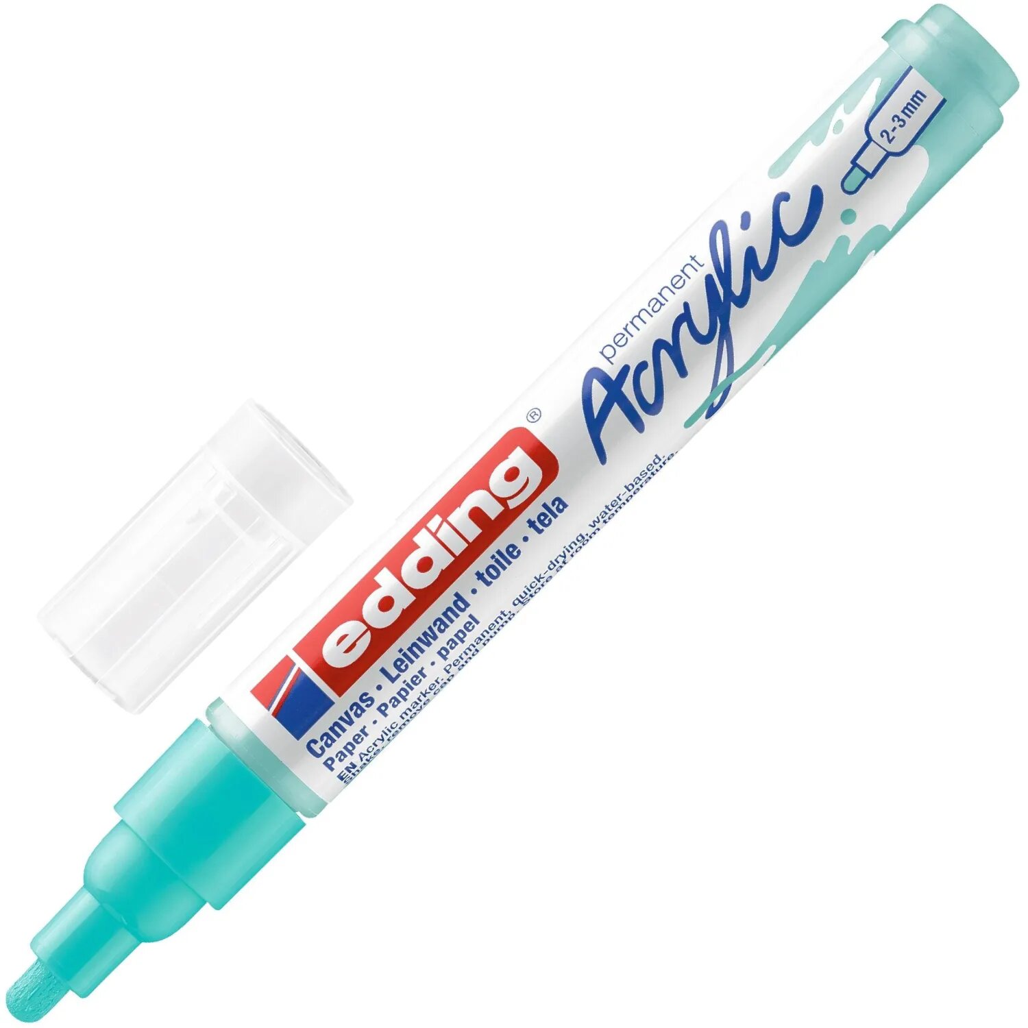 Маркер акриловый Edding 5100/934. кругл. нак. 2-3 мм. Цвет Бирюзовый