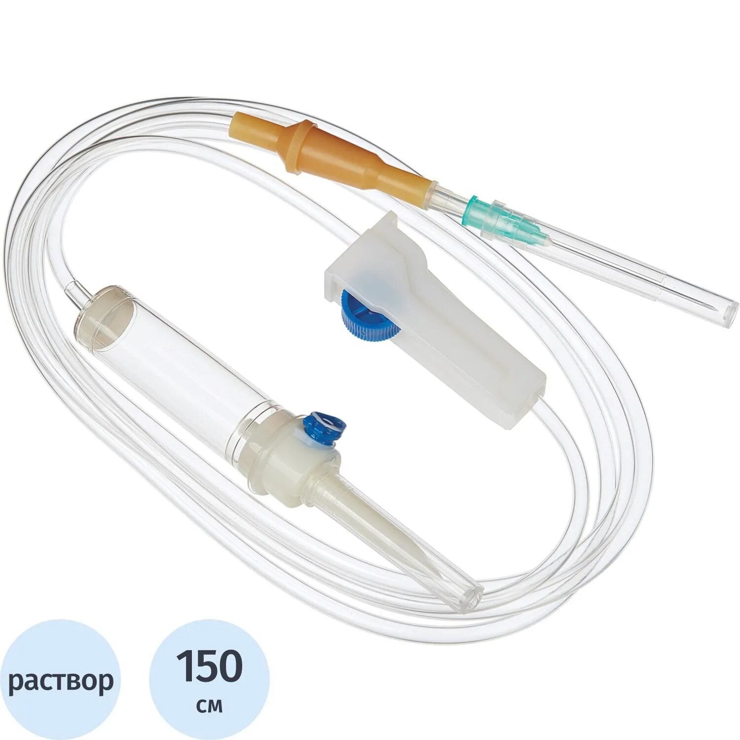 Система переливания р-ров одноразовая (пластик. игла) SFM 21G (0.8х40)