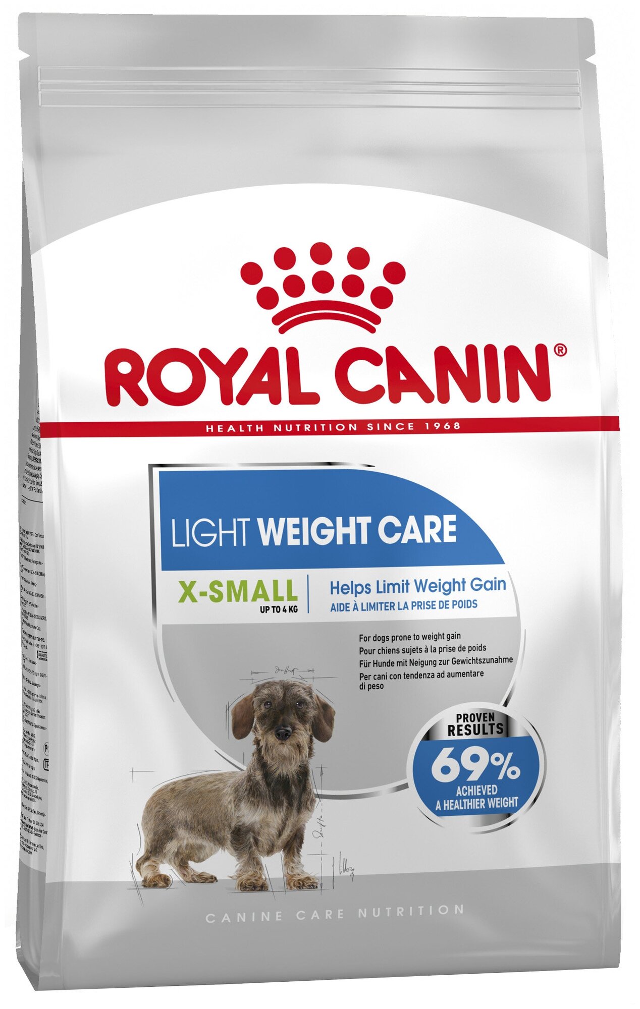 Корм Royal Canin X-Small Light Weight Care для собак миниатюрных пород (до 4 кг) при избыточном весе, 1.5 кг