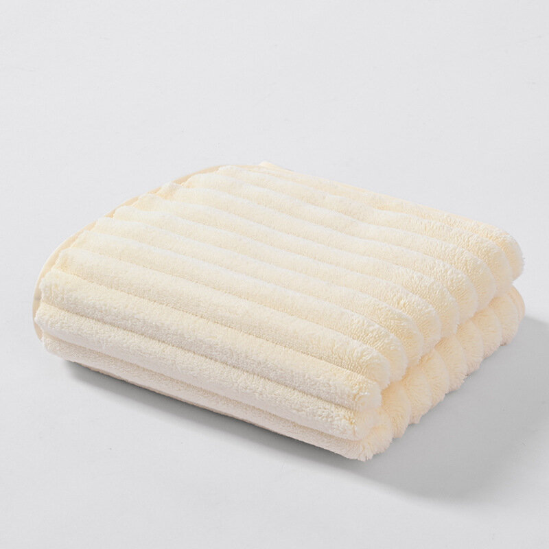 Коралловое бархатное полотенце конфеты бархатное полотенце Молочно-белый_Полотенца Полотенца