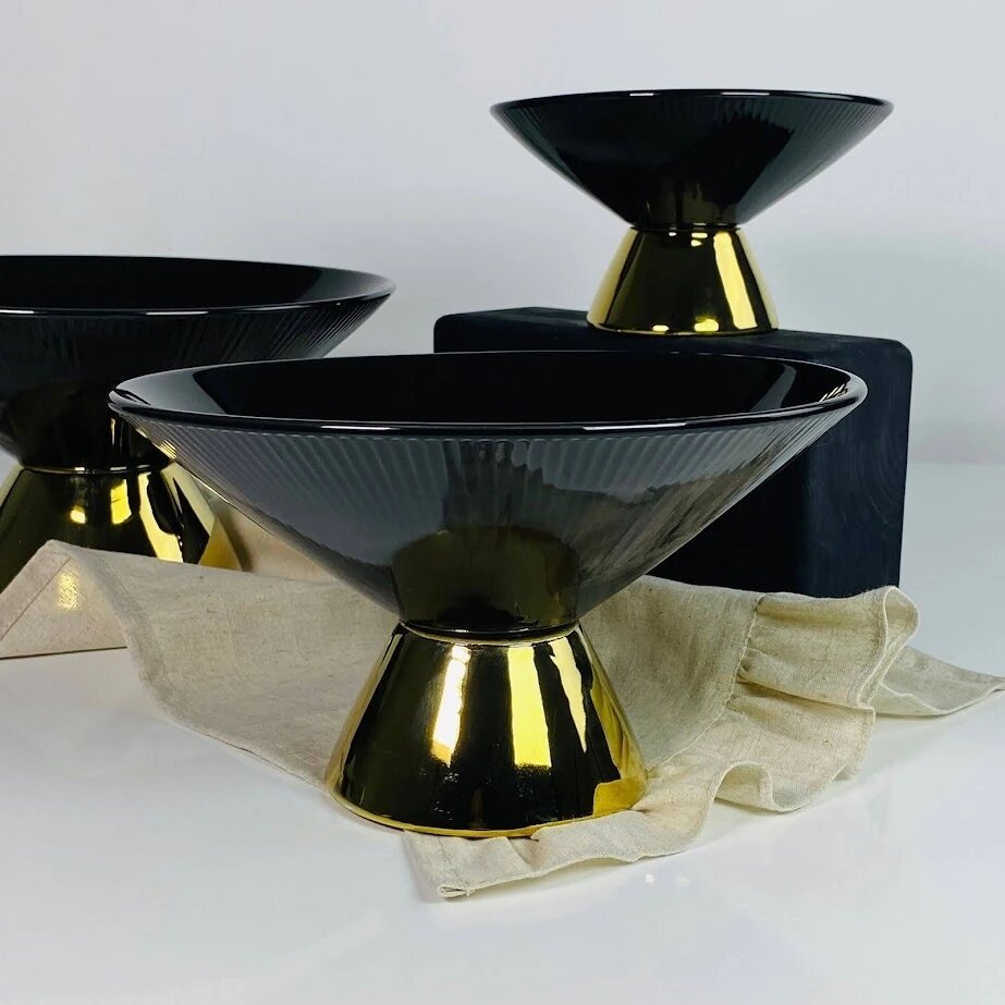 Фруктовница 22,5х13см на ножке MULTICOLOR Фарфор 163-015 118-163-015