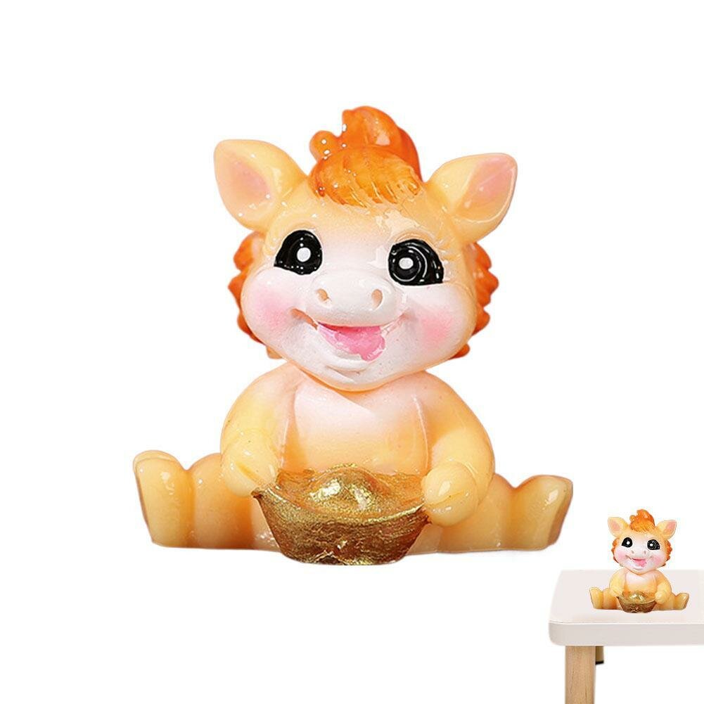 2026 Horse Year Lucky Charm Ornament Chinese New Year Desktop Wealth Decorative attracting O1D5