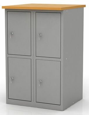 Камера хранения - Шкаф для сумок Надежда ШМС-194(600) со столешницей, 4 ячейки