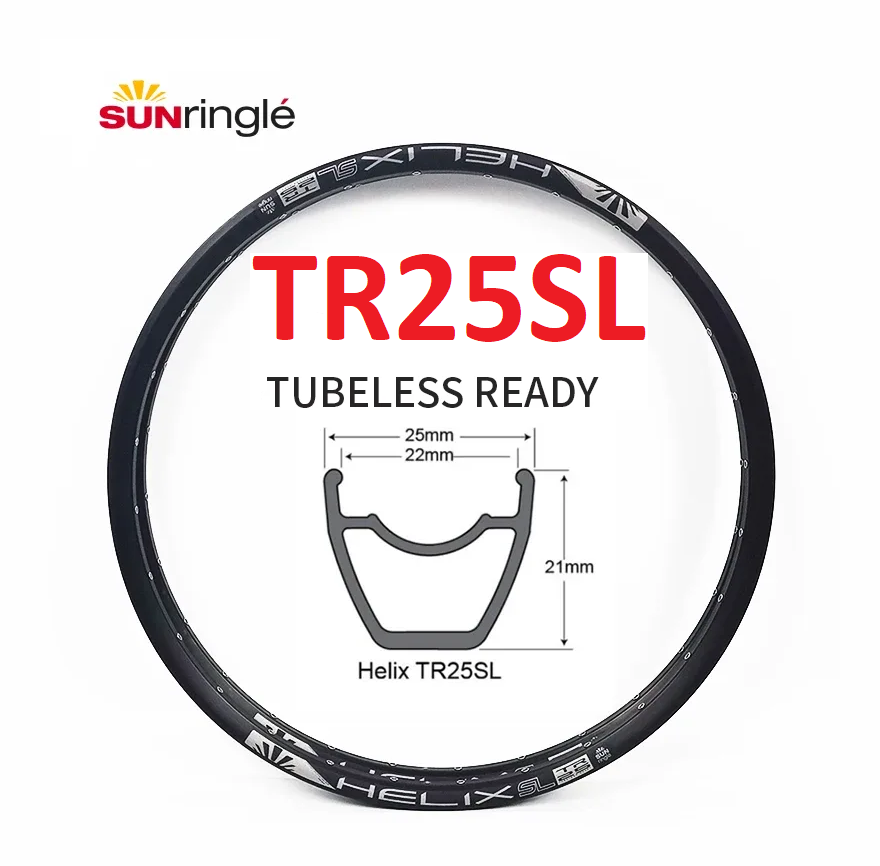 Обод 27.5" 32h SunRingle Helix TR25 SL Sleeved Black (RK9E14P13605C)