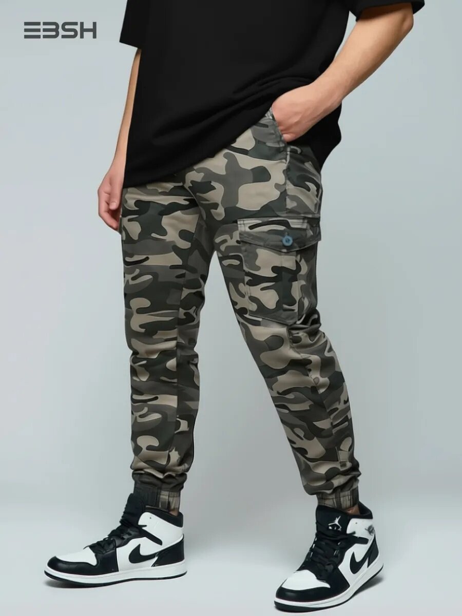 Брюки джоггеры Весна-Лето-Осень камуфляж