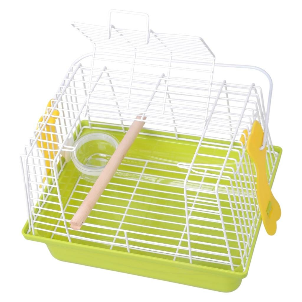 Вентилируемая клетка для попугаев с замком и металлической сеткой