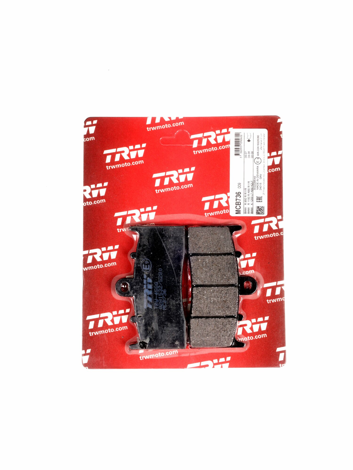 Колодки тормозные дисковые для мото передние TRW (MCB736)