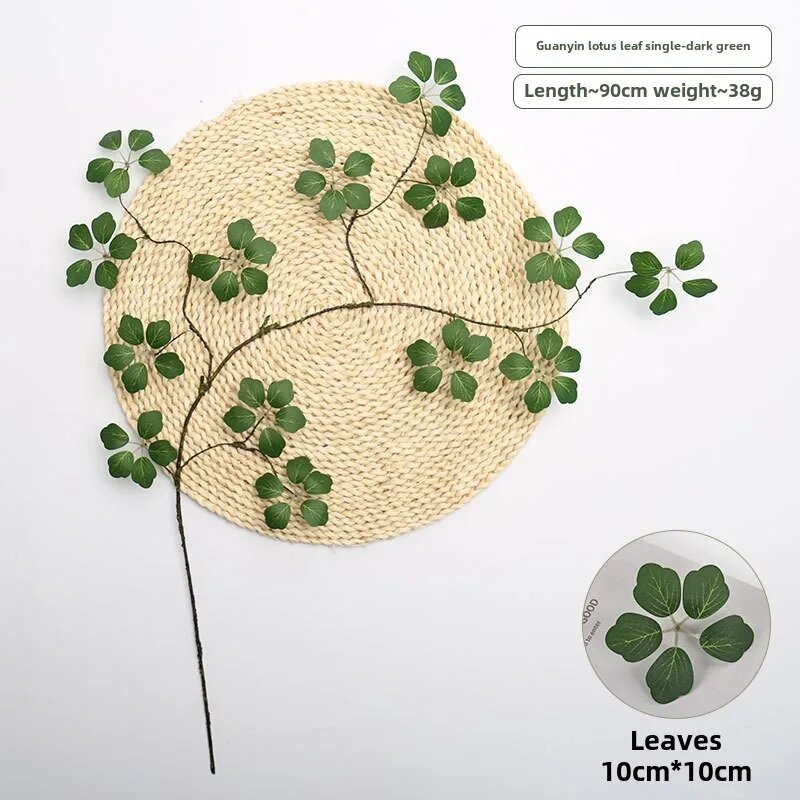 Искусственные растения Лист лотоса Гуаньинь 90 см Deep Green