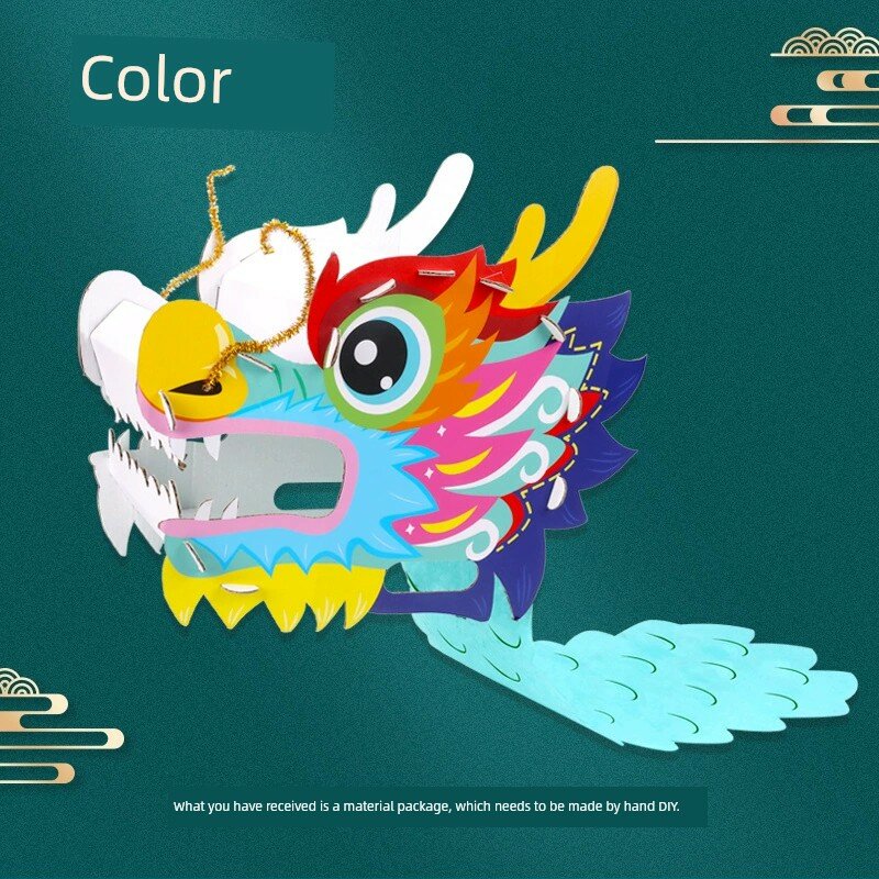 Набор для творчества: оригами-дракон ручной работы, материал для изготовления китайского дракона из бумаги, детская