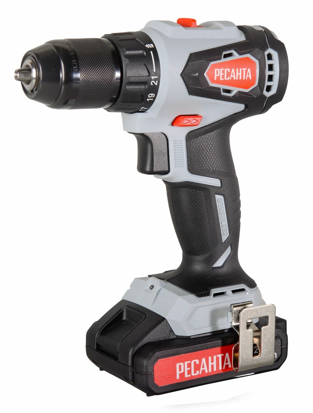 Дрель-шуруповерт Ресанта ДА-20-2ЛК-Б, аккумуляторная, 2.0 А/ч, 20В