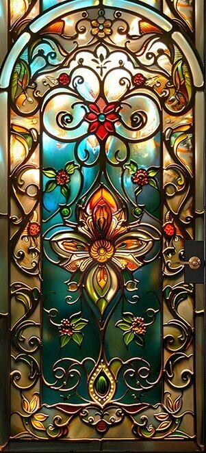 Европейская винтажная витражная пленка для окон, наклейка для окон с защитой от глаз, стеклянная оконная пленка со статическим прилипанием, матовое/гравированное стекло