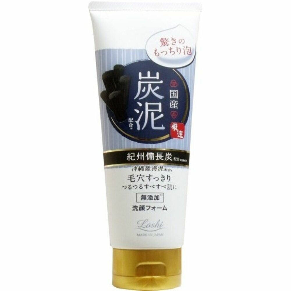 COSMETEX ROLAND Loshi Moist Aid Whipped S Пенка для умывания на основе древесного угля, 120г