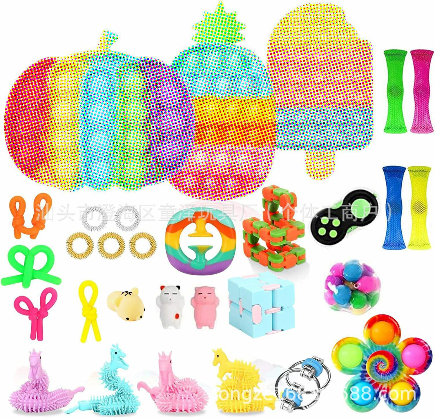 Игрушки антистресс-набор подарков для вечеринок 24-секционная цепочка кубик-антистресс виноградный шарик