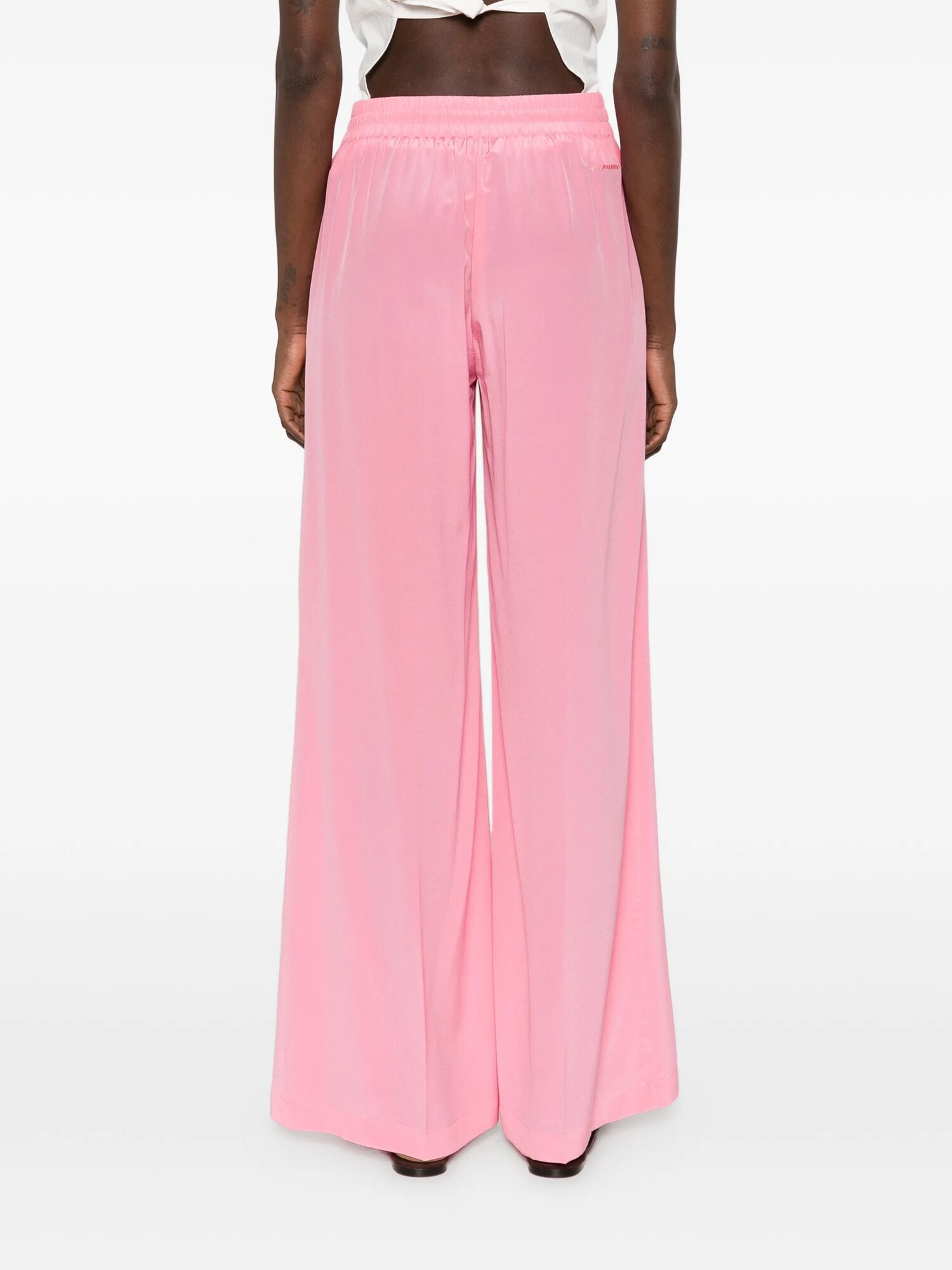 Брюки Ermanno Firenze Drawstring trousers, размер 42, pink — фото 1