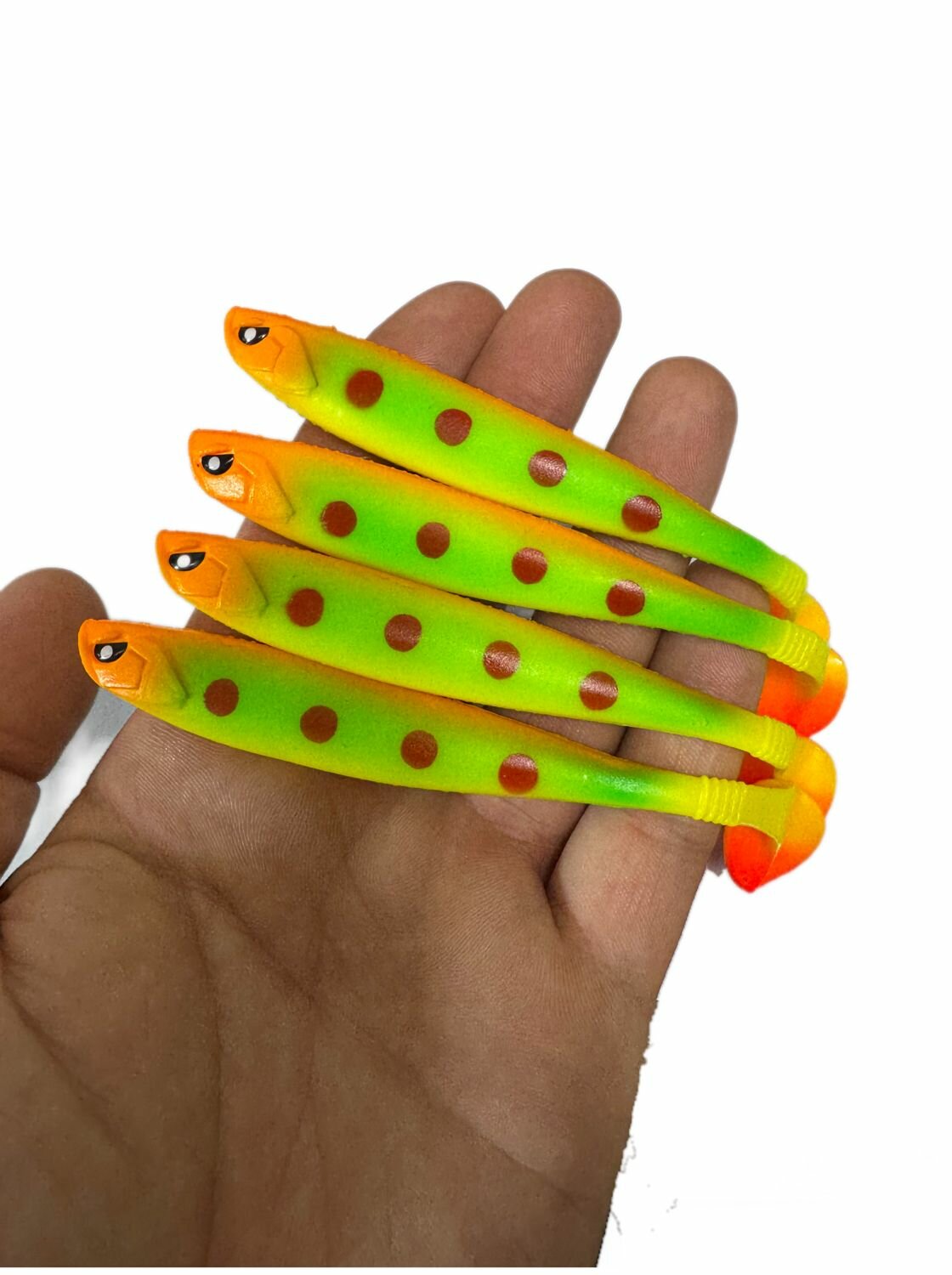 Силиконовые приманки для рыбалки виброхвосты 4шт 5 дюймов