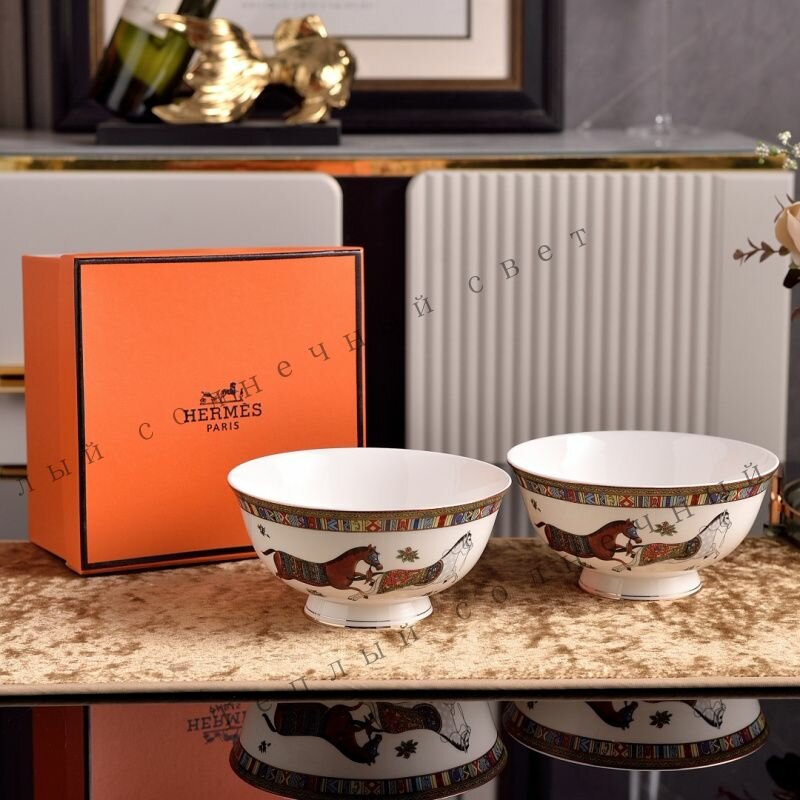 Hermes Миска белый, бронза