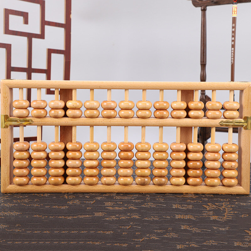13-позиционный большой абак из массива дерева, традиционный абак, ретро абак с бусинами, абак для умственного счета, ремесленное произведение искусства, абак из массива дерева, подарок