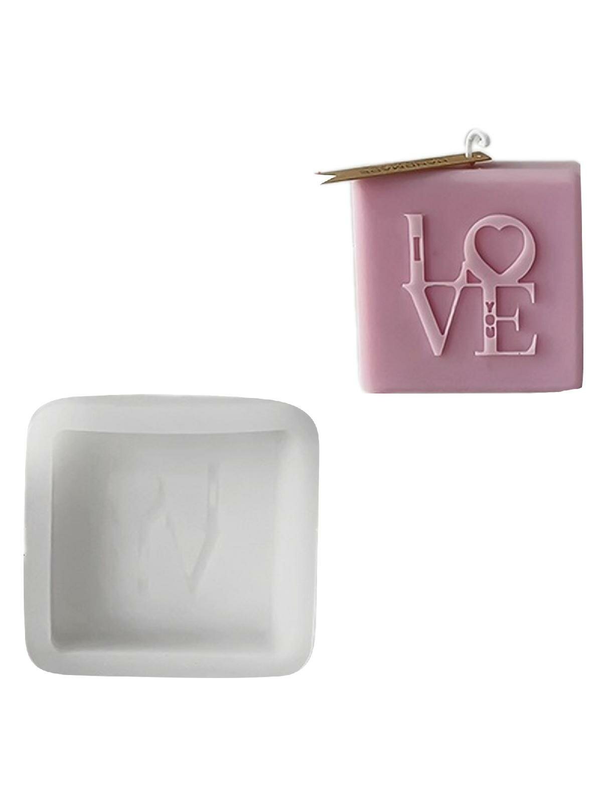 Форма для поделок, украшенная любовным письмом, Настраиваемая силиконовая форма для свечей