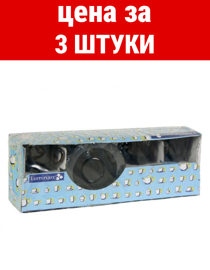 Комплект 3 шт, OCEAN ECLIPSE Чайный набор 12 предметов 220мл