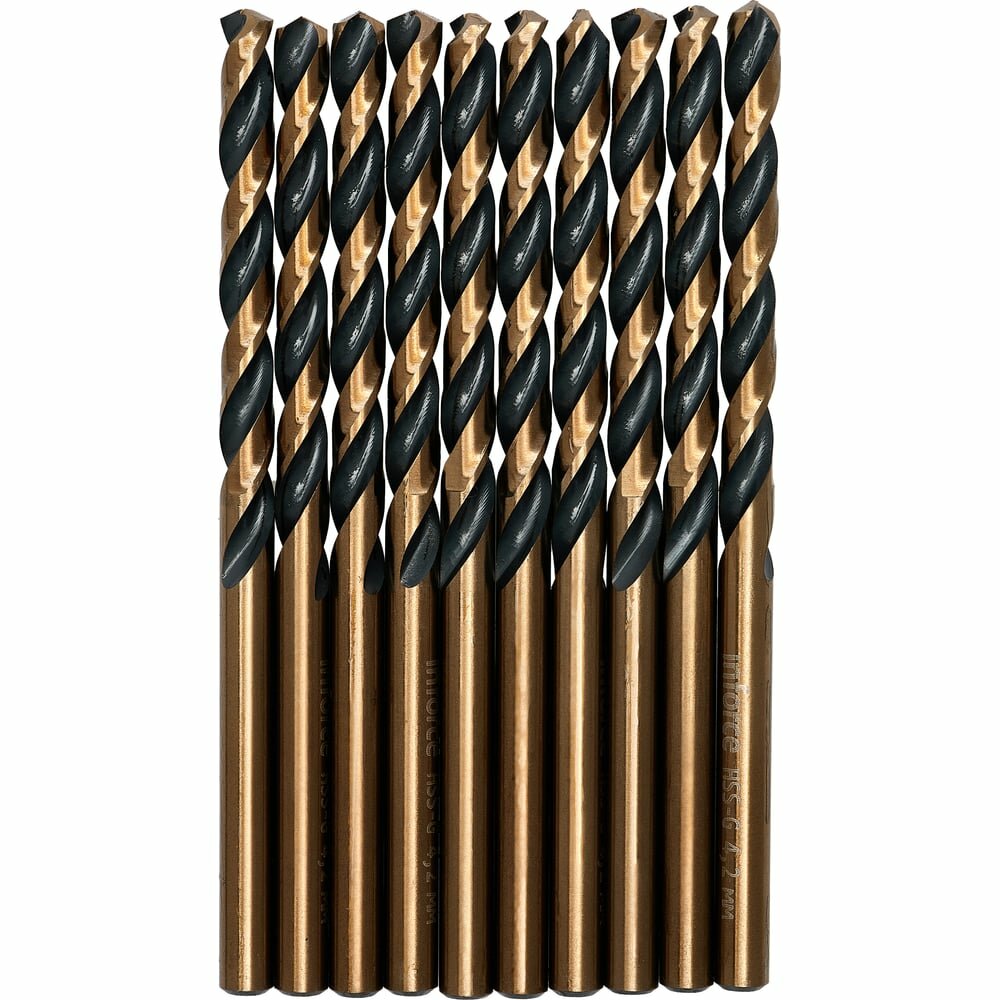 Сверло по металлу HSS-G (10 шт; 4.2х75х43) Inforce 11-01-673