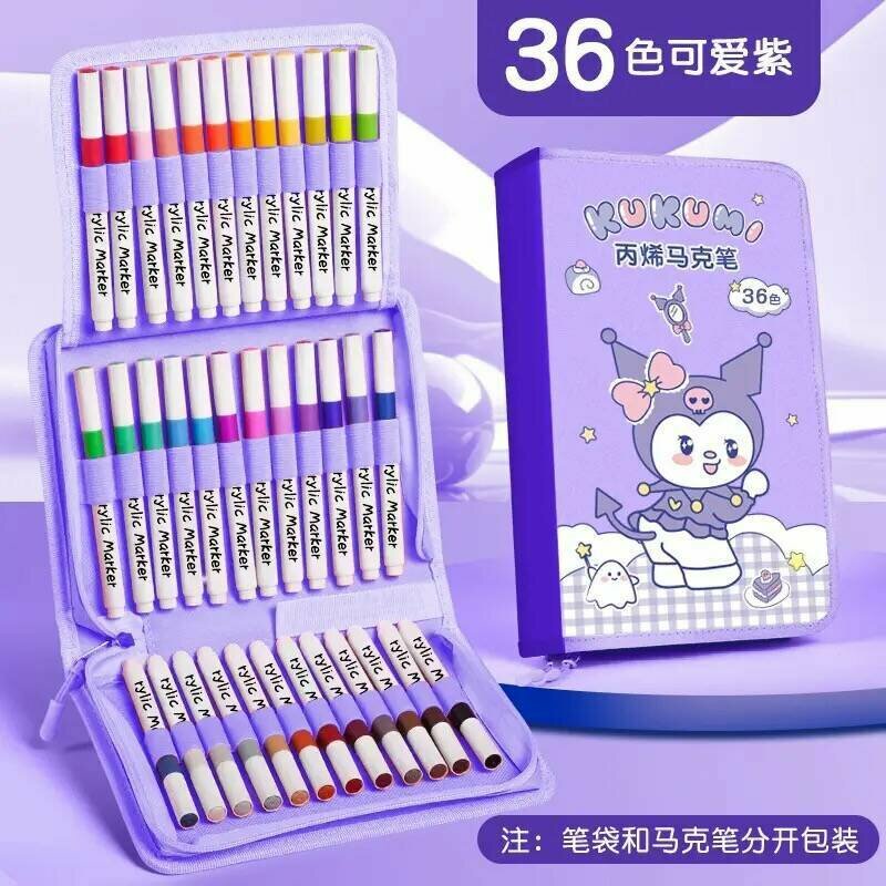 Акриловый маркер для детей и студентов, специальный акварельный маркер, не растекается, не прозрачный, полный набор принцесс с мультяшным дизайном