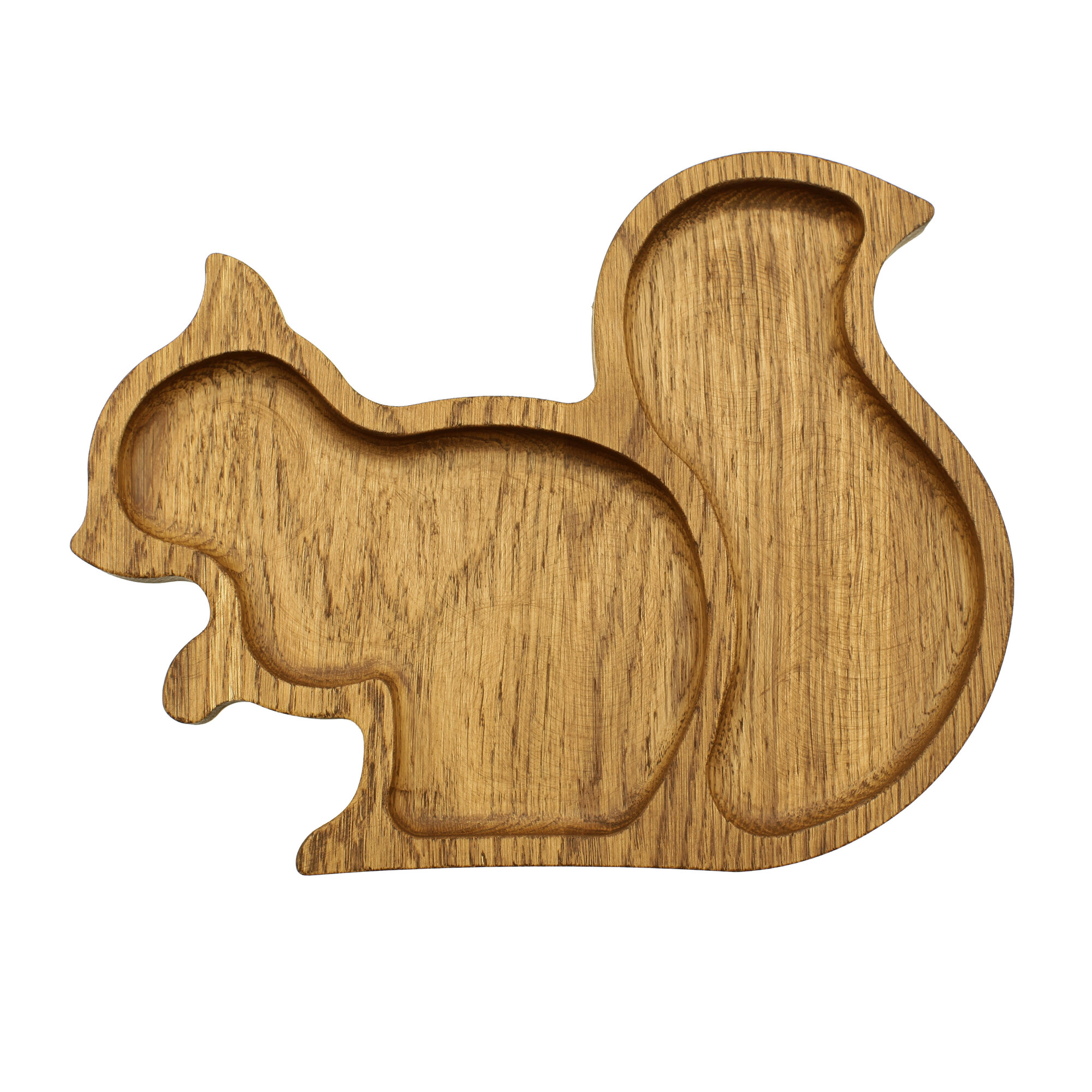 Менажница резная из дуба Uneca «Белка» для орехов, конфет и винограда