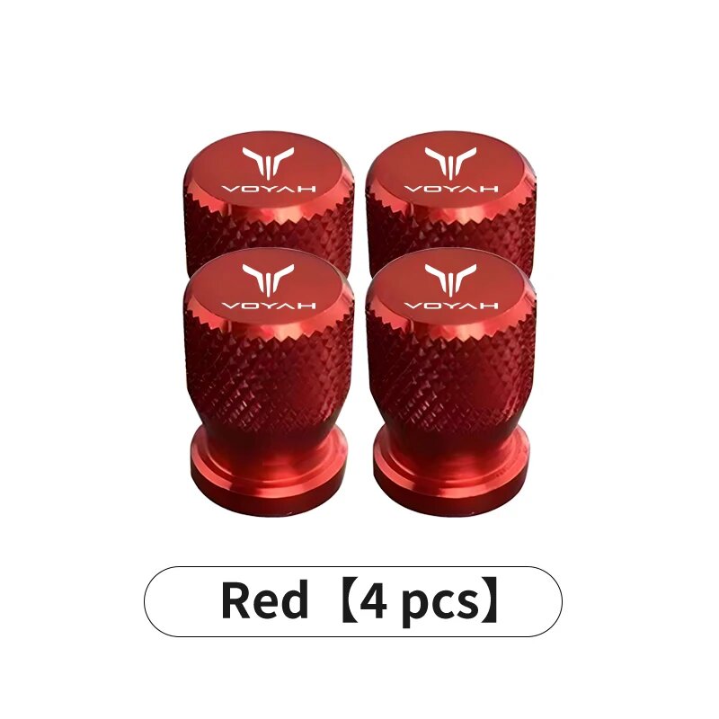 4 шт. колпачки для клапанов колес Red, Voyah